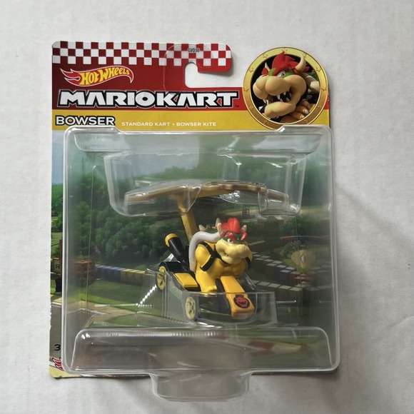Hot Wheels | Toys | Hot Wheels Car Mario Kart Glider Bowser Kart Bowser ...